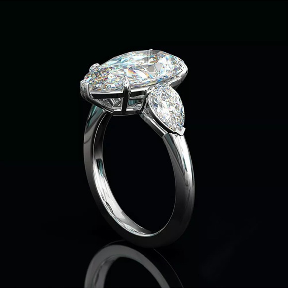 Jewelry | White Pear Shape Engagement Wedding Ring | Poshmark